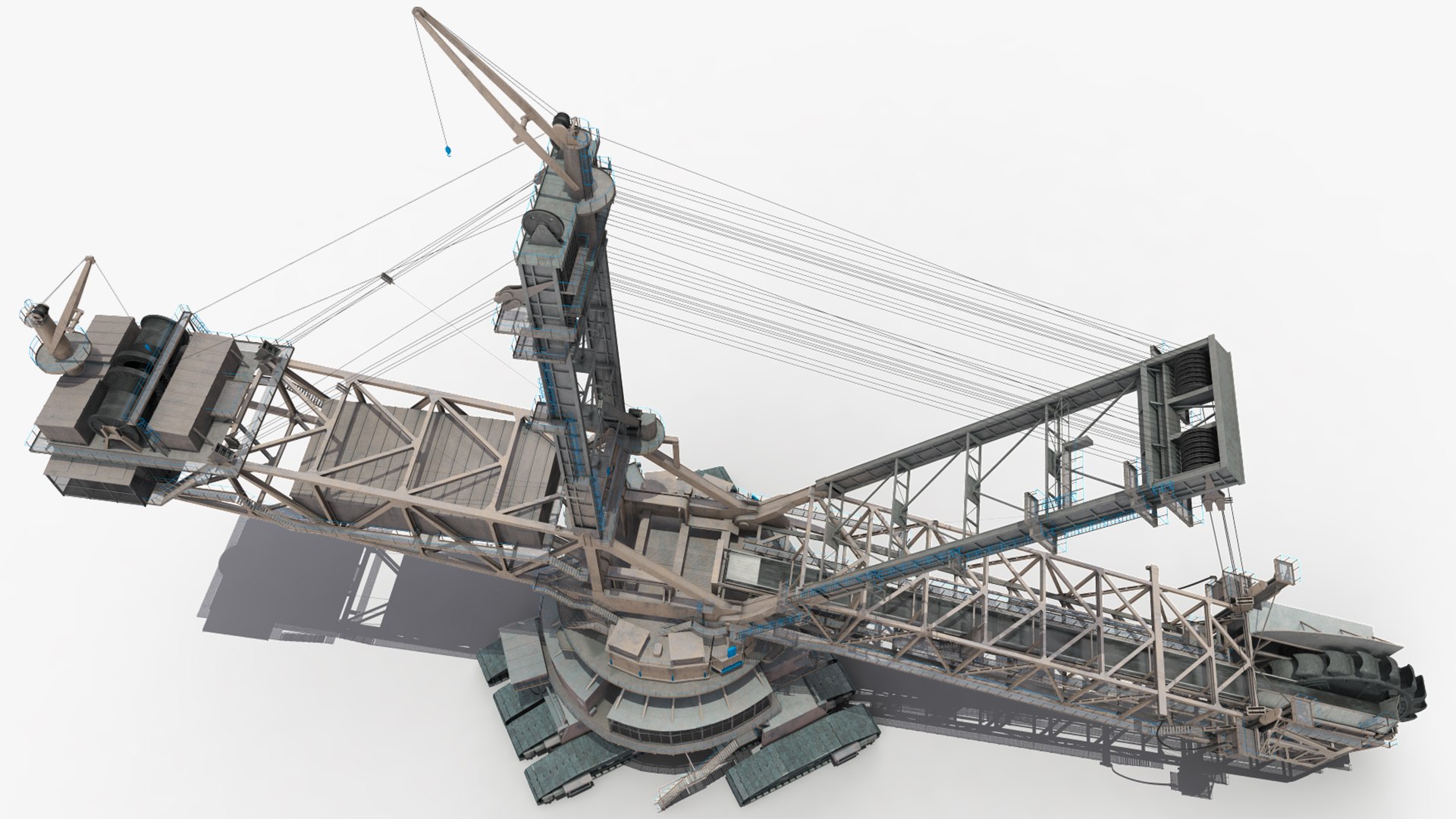 3D Mining Multi Bucket Wheel Excavator Rigged for Maya - TurboSquid 2062654