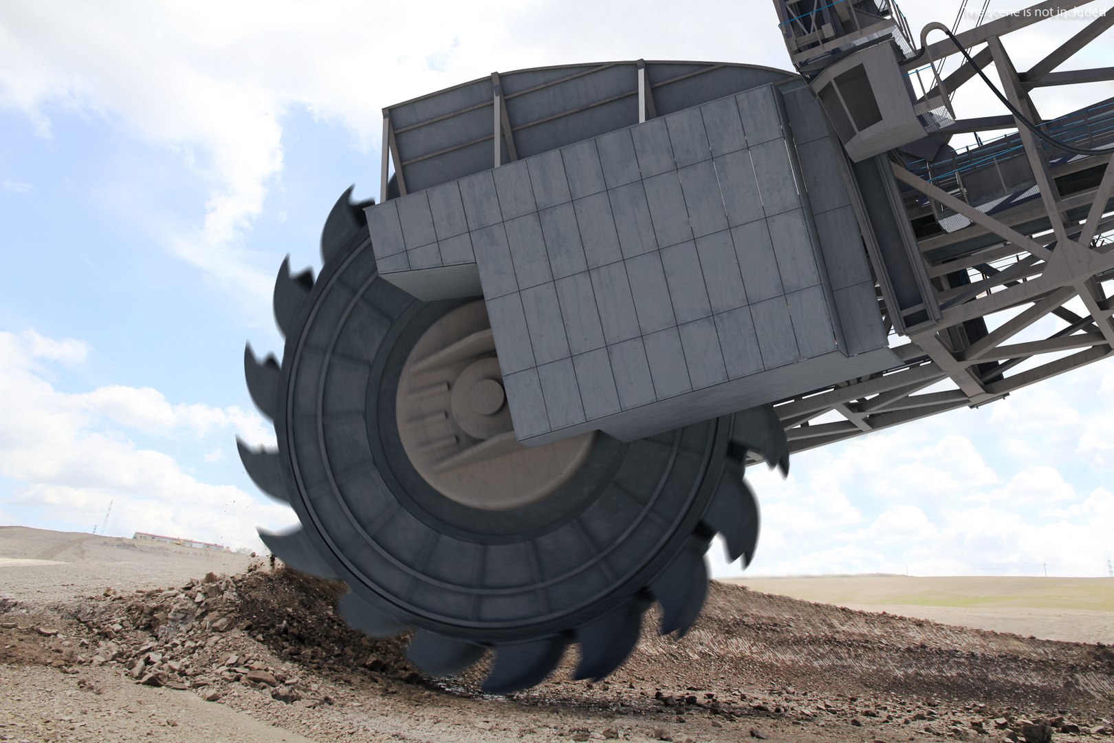 3D Mining Multi Bucket Wheel Excavator Rigged for Maya - TurboSquid 2062654