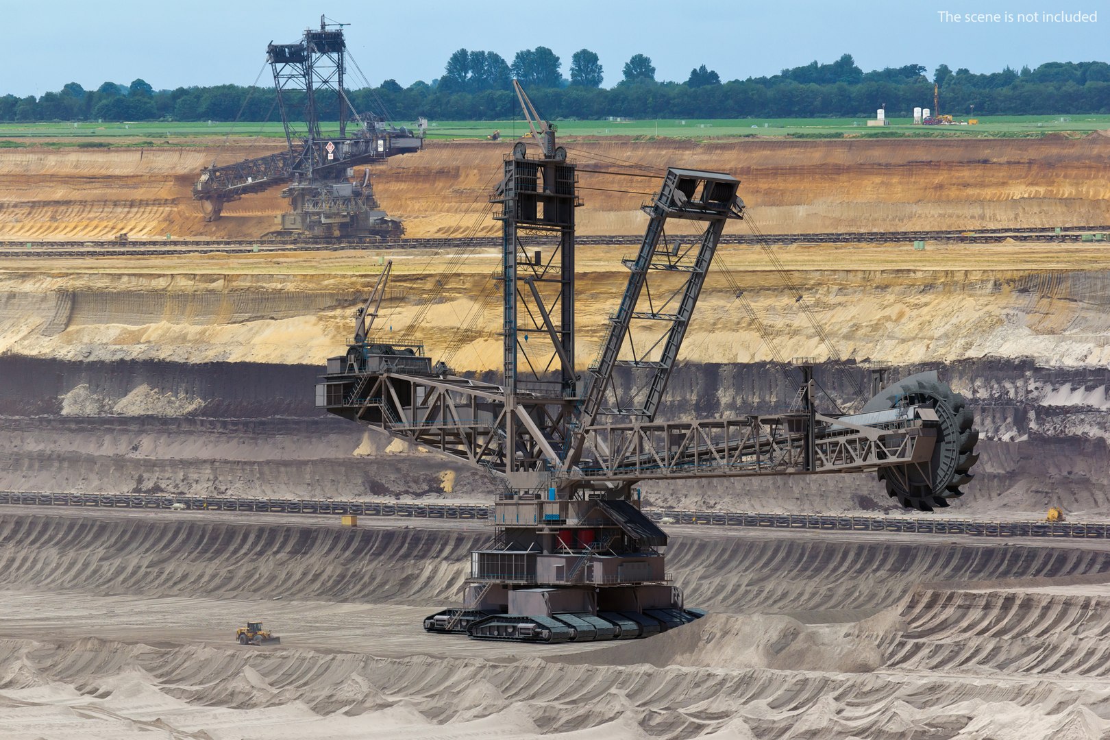 3D Mining Multi Bucket Wheel Excavator Rigged for Maya - TurboSquid 2062654