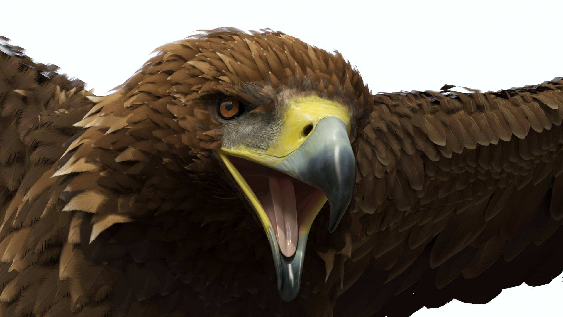 Golden Eagle Attacking 3D Model - TurboSquid 2249603