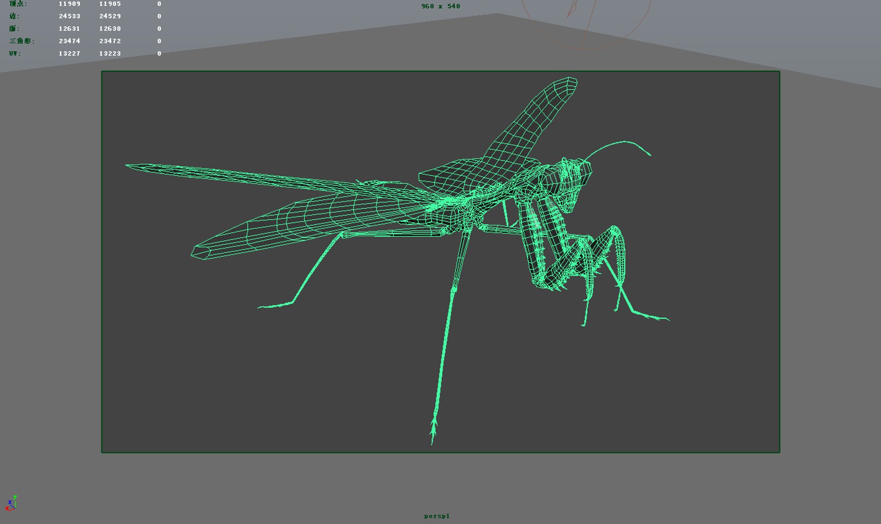Mantis Insects Model - TurboSquid 1324064