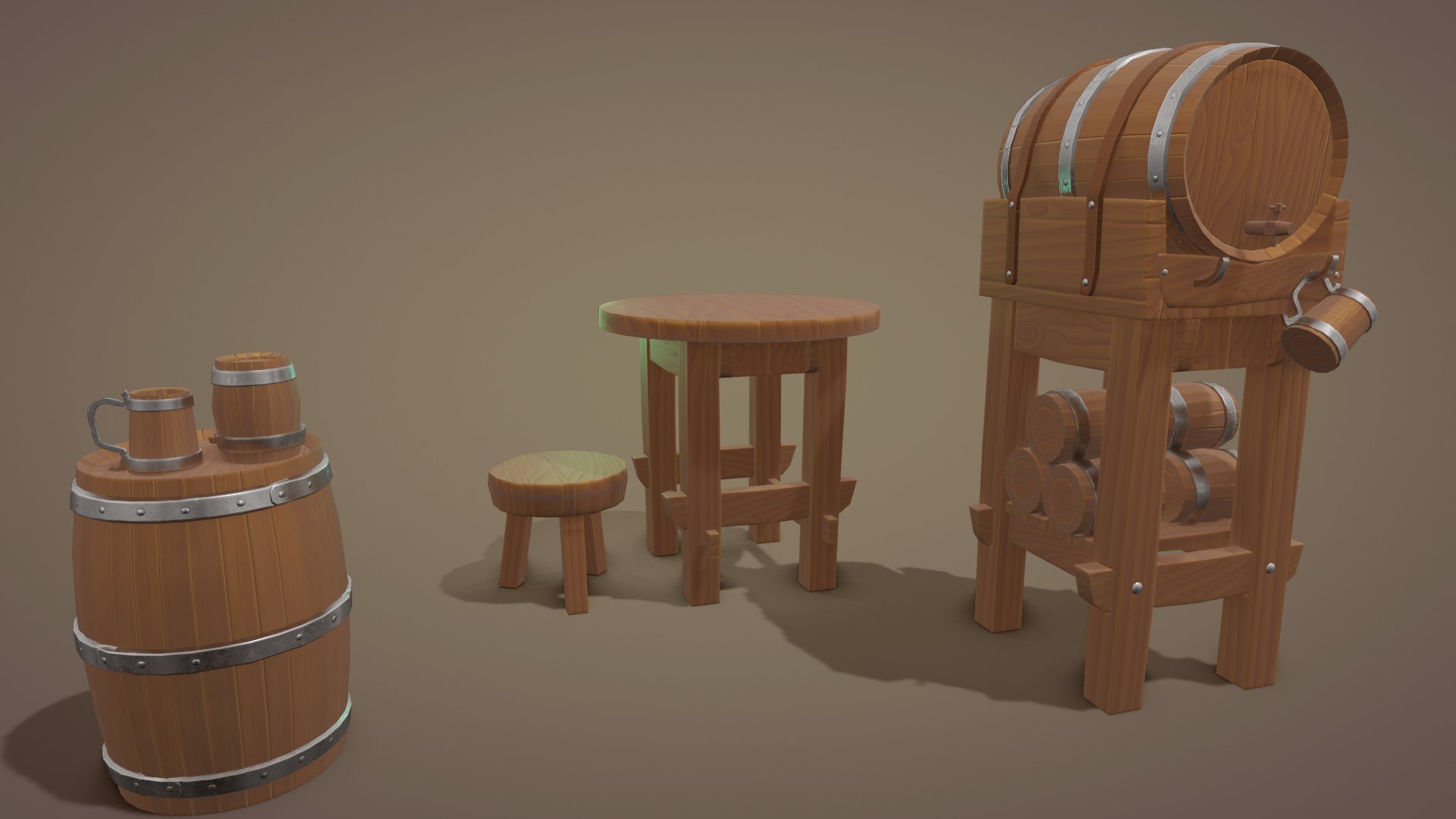Tavern Barrel 3D Model - TurboSquid 1554783