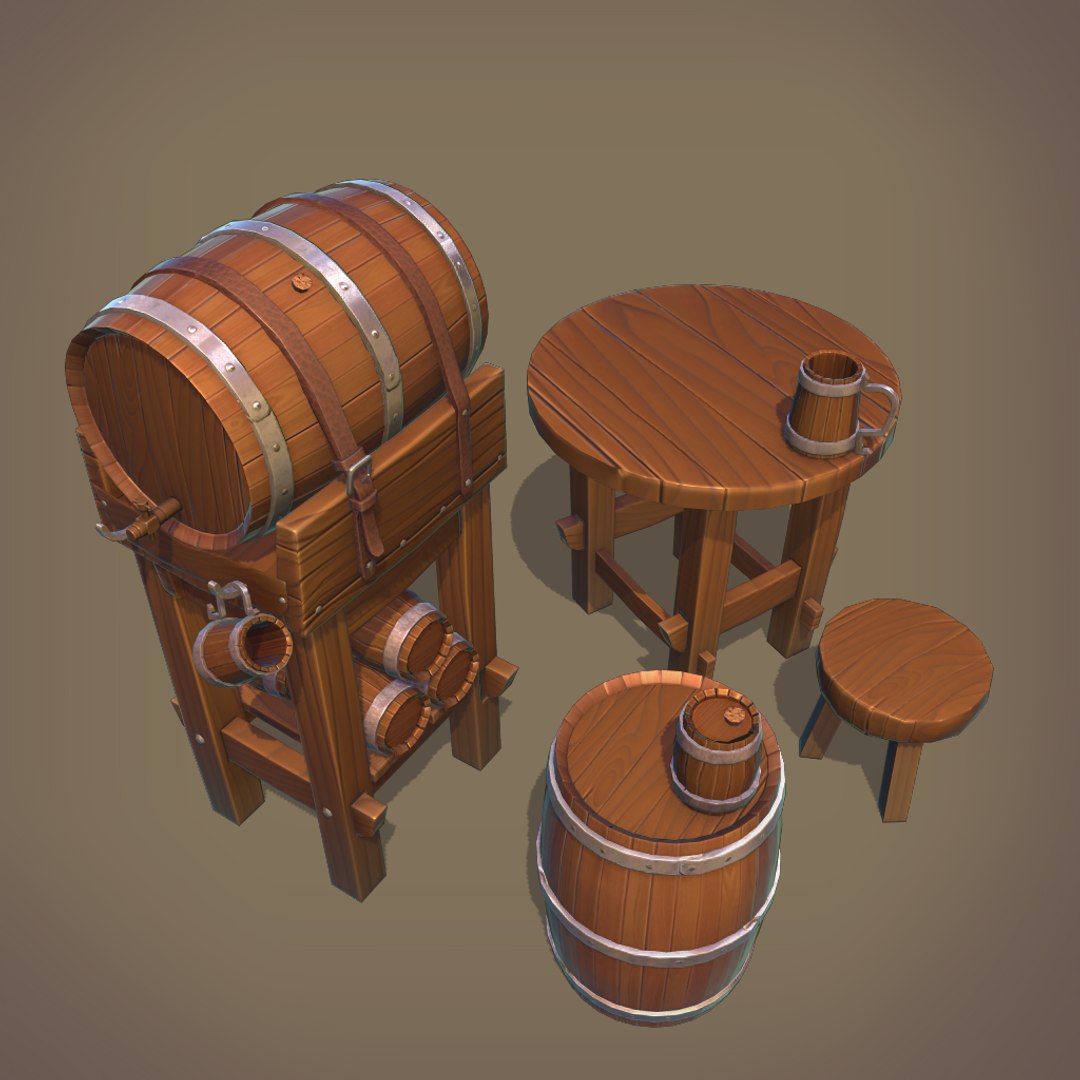 Tavern Barrel 3D Model - TurboSquid 1554783