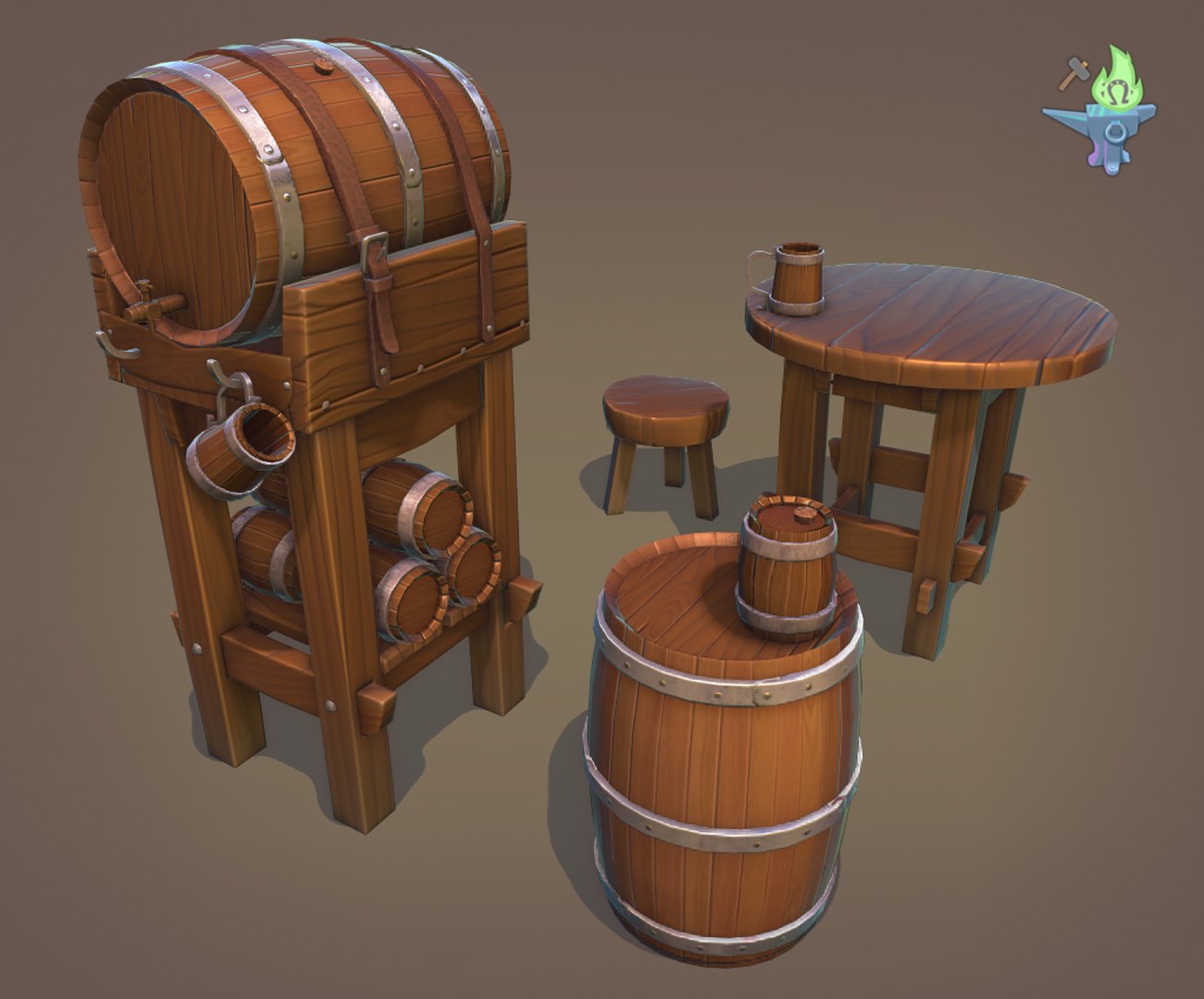 Tavern Barrel 3D Model - TurboSquid 1554783