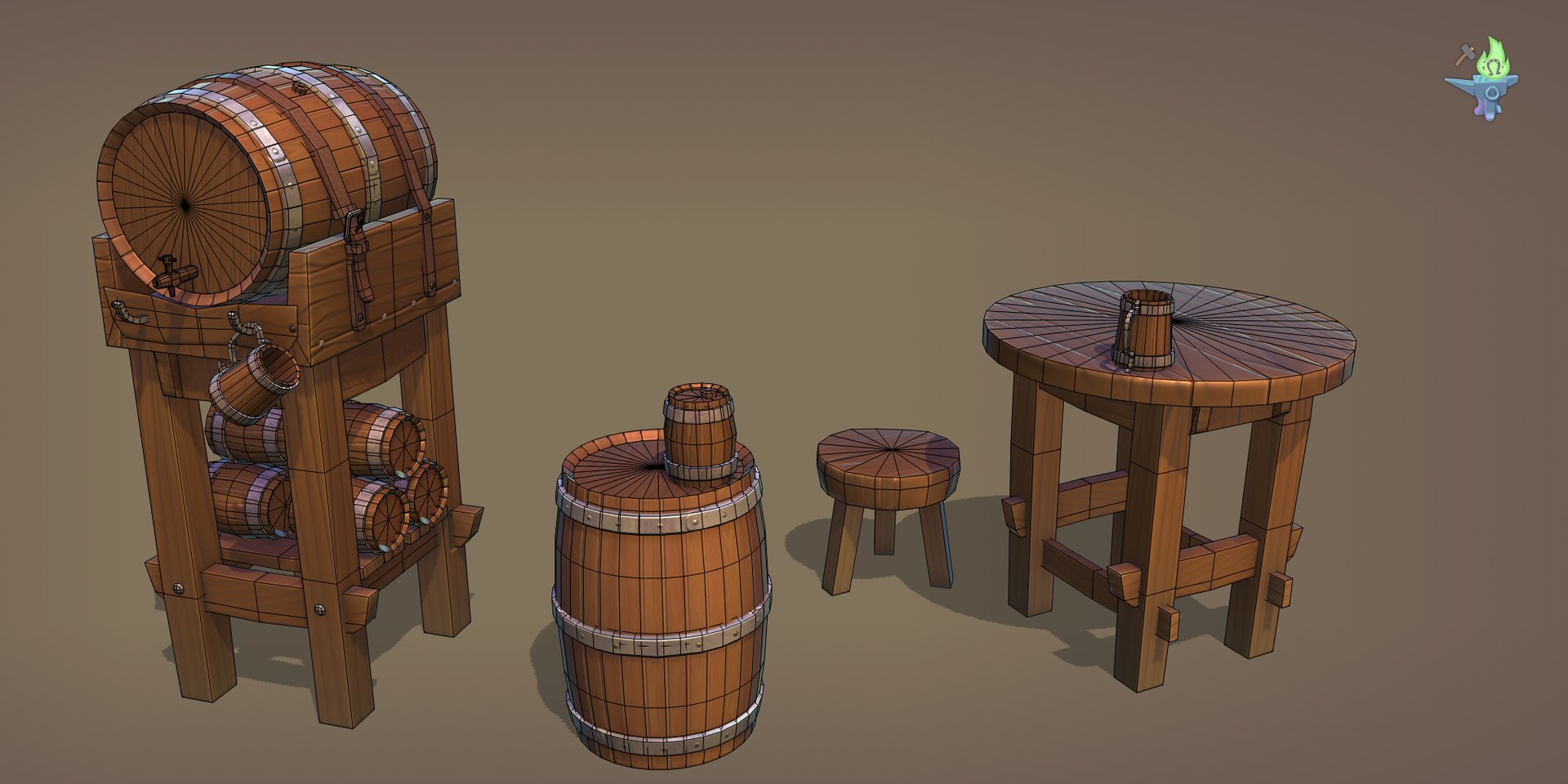 Tavern Barrel 3D Model - TurboSquid 1554783