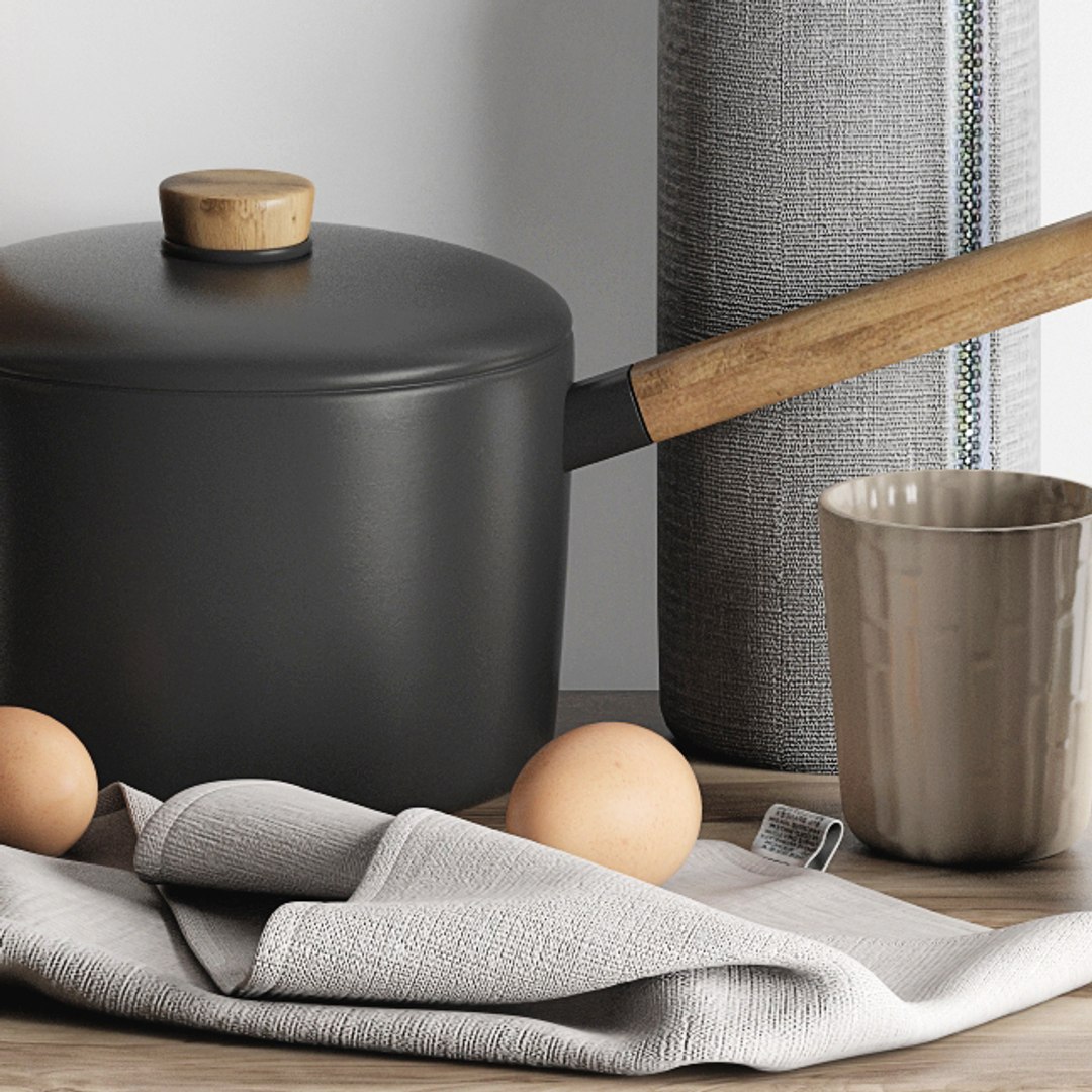 3D Kitchen Decoration Set - TurboSquid 1422278