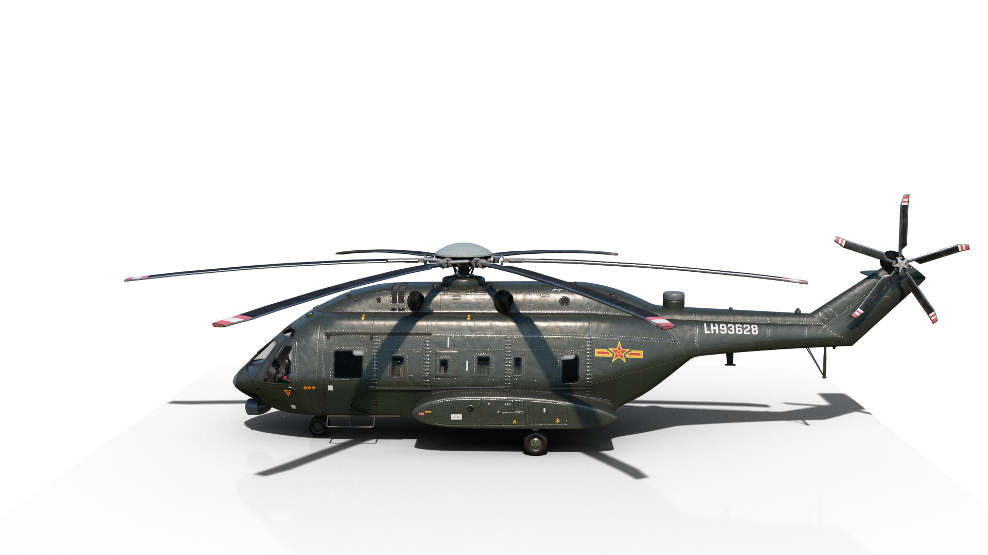 Chinese Z-8L Helicopter With Wide Body Z8L 3D - TurboSquid 2398085