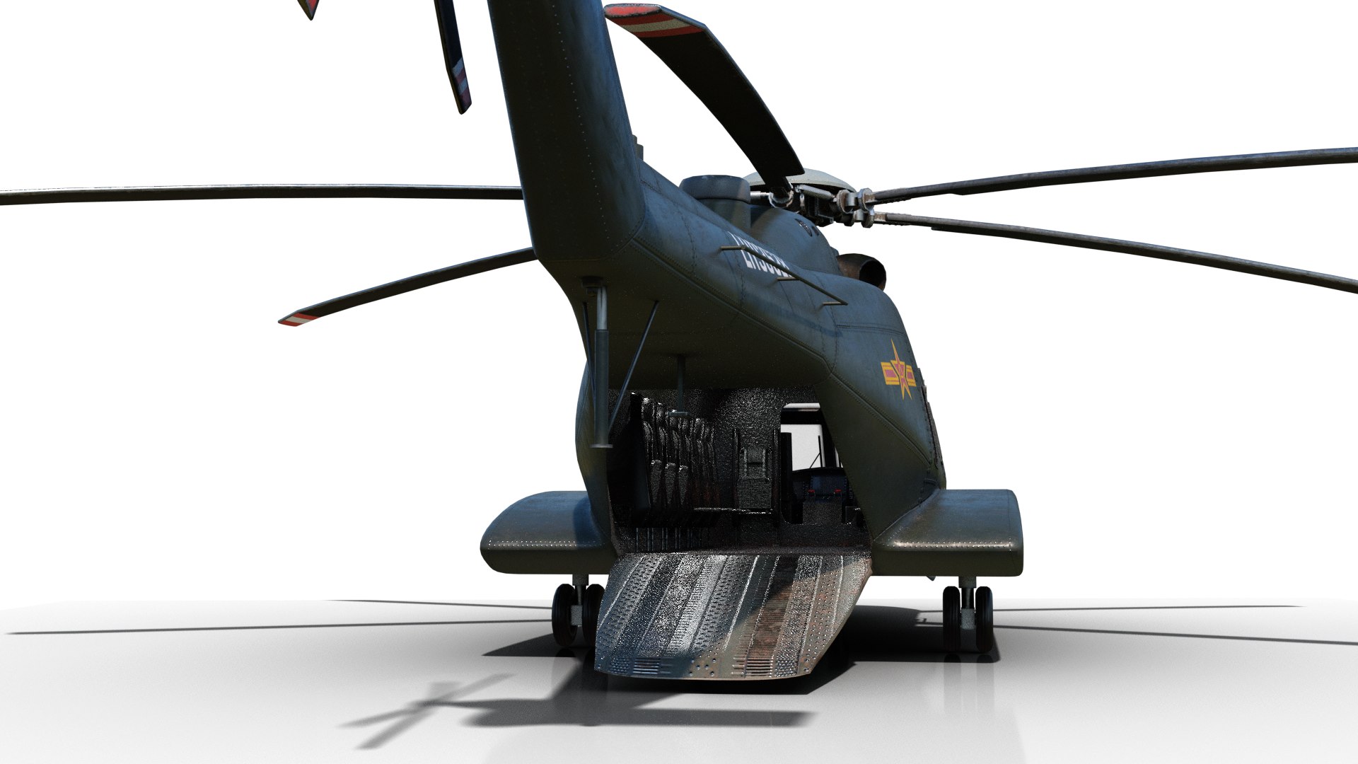 Chinese Z-8L Helicopter With Wide Body Z8L 3D - TurboSquid 2398085