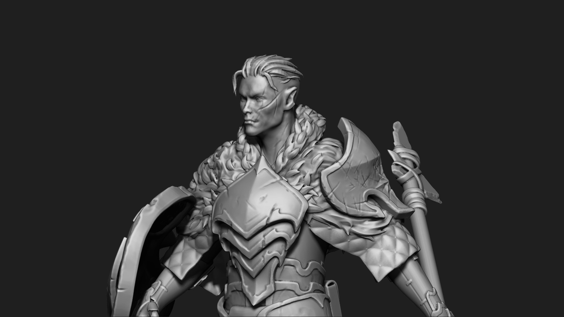 3D Half-elf Paladin Model - TurboSquid 1512855