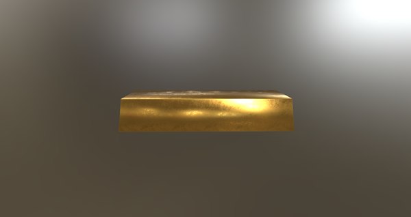 Gold ignot model - TurboSquid 1379877