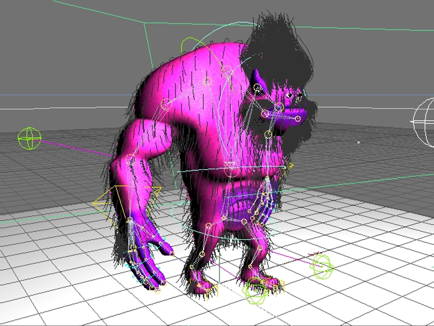 3d c4d monster walk cycle