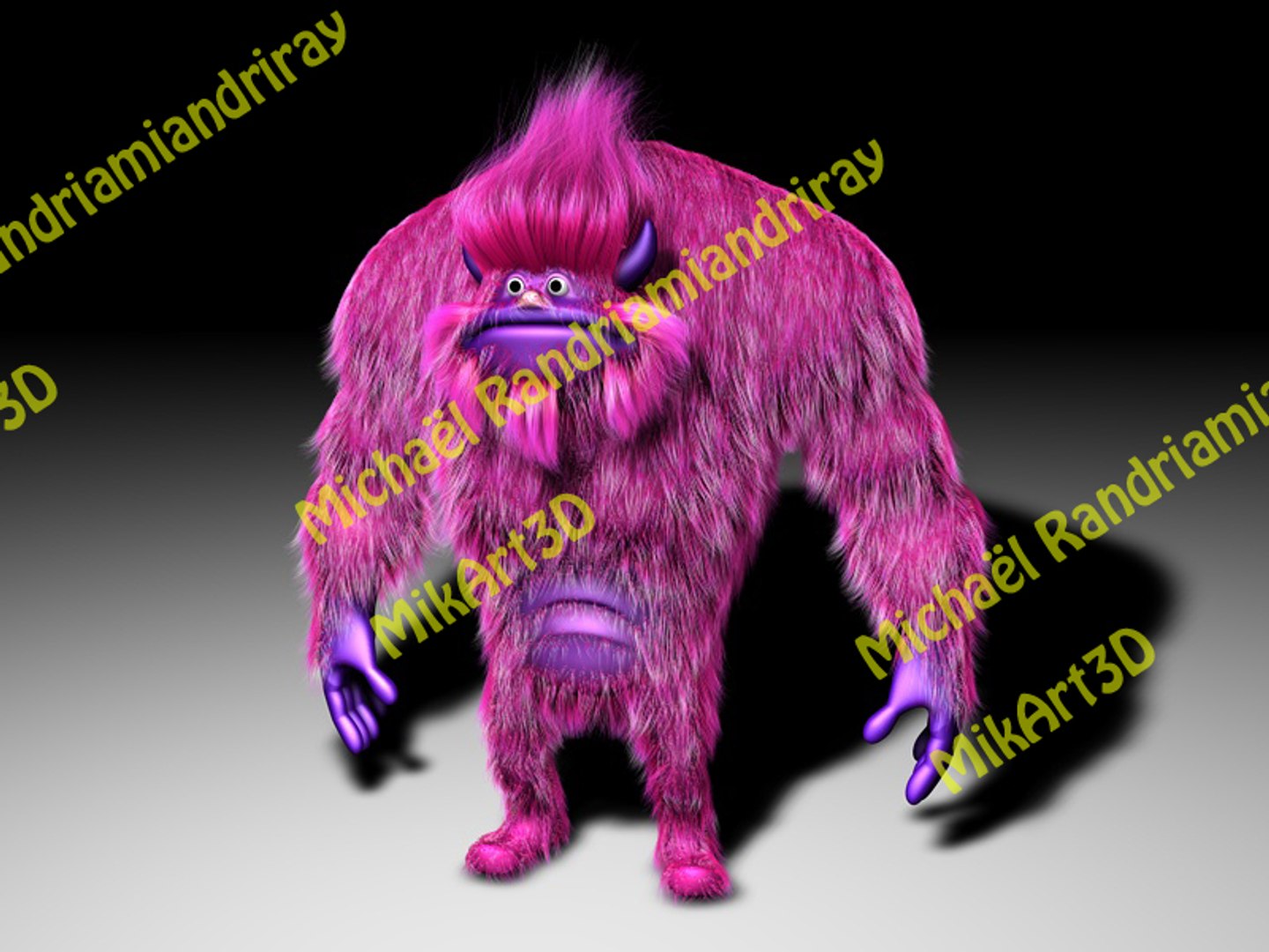 3d C4d Monster Walk Cycle