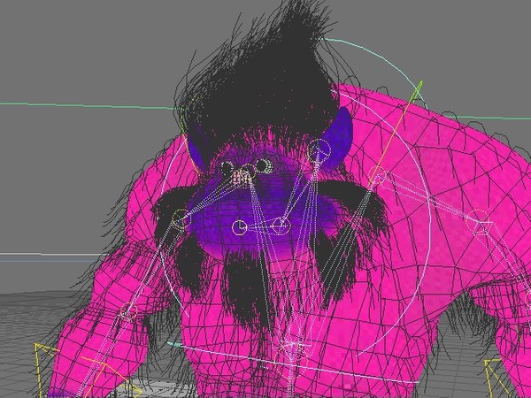 3d c4d monster walk cycle