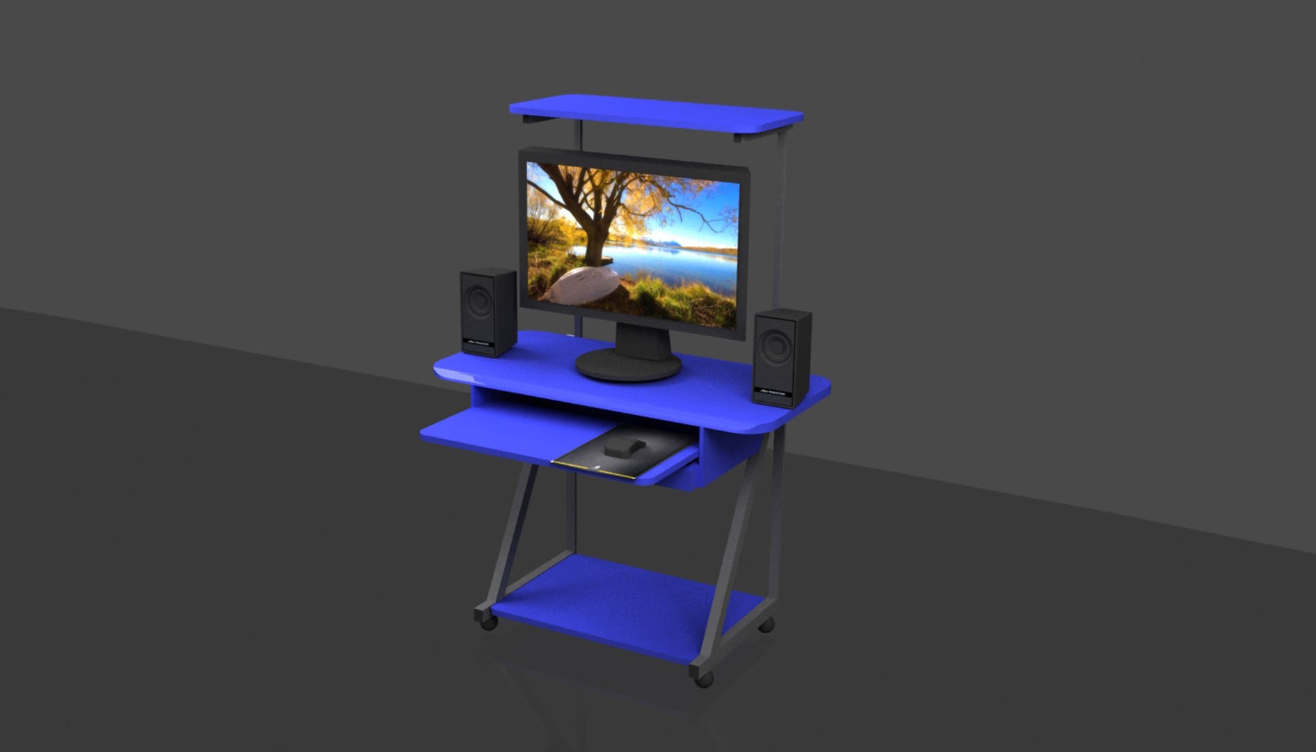 3D Computer Table - TurboSquid 1213404