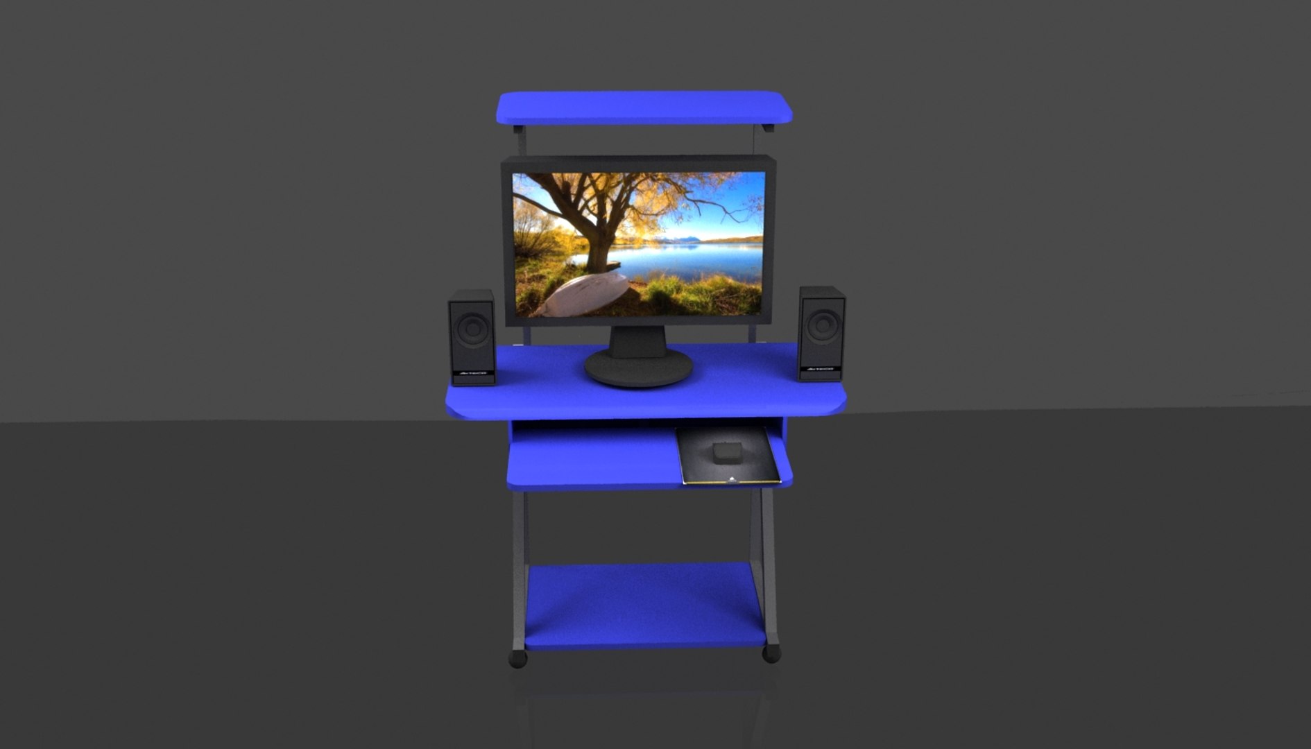 3D Computer Table - TurboSquid 1213404