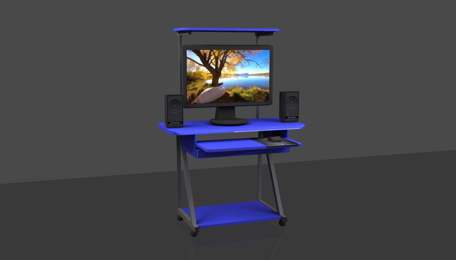 3D Computer Table - TurboSquid 1213404