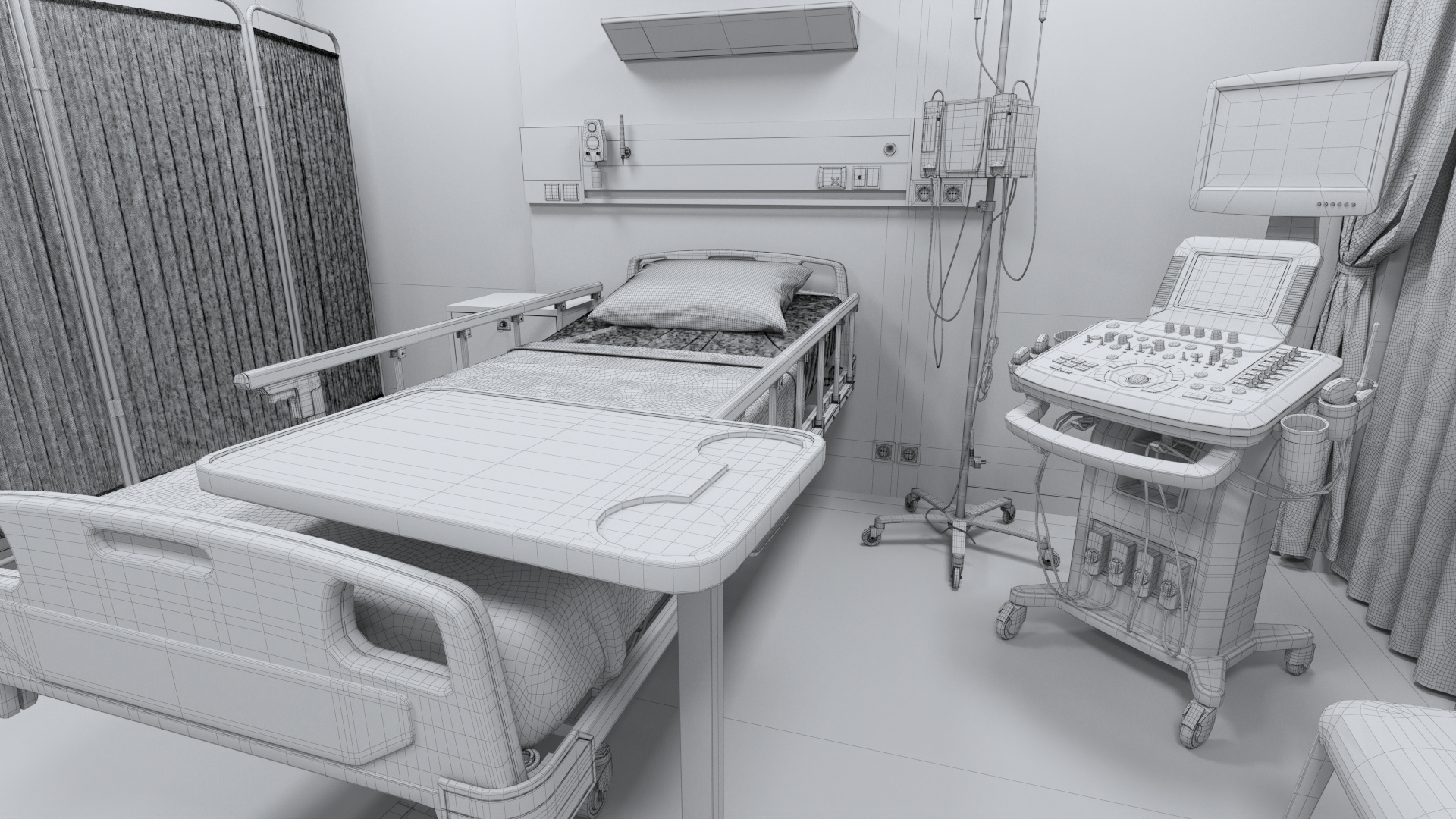 Hospital room 3D - TurboSquid 1656600