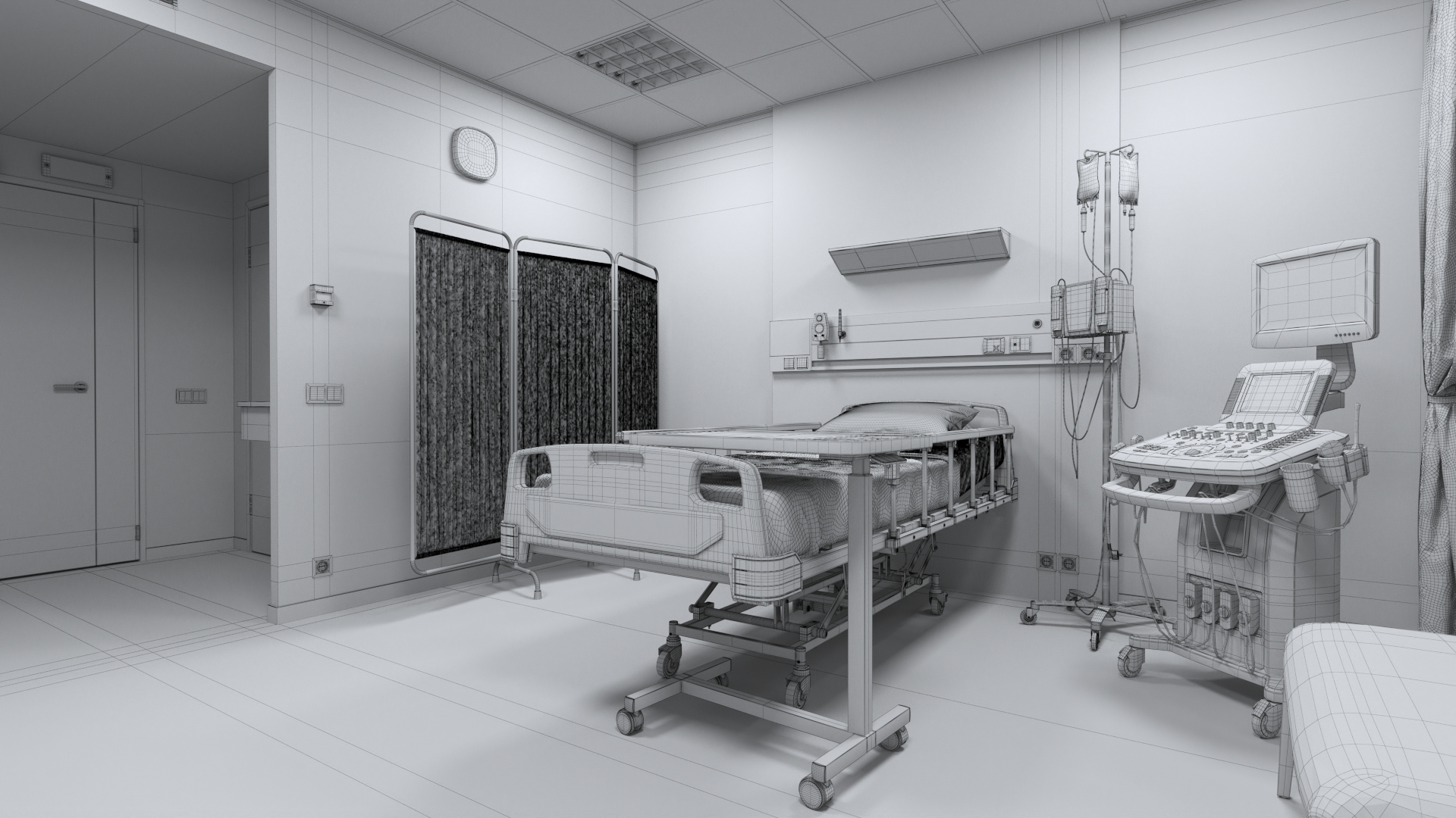 Hospital room 3D - TurboSquid 1656600