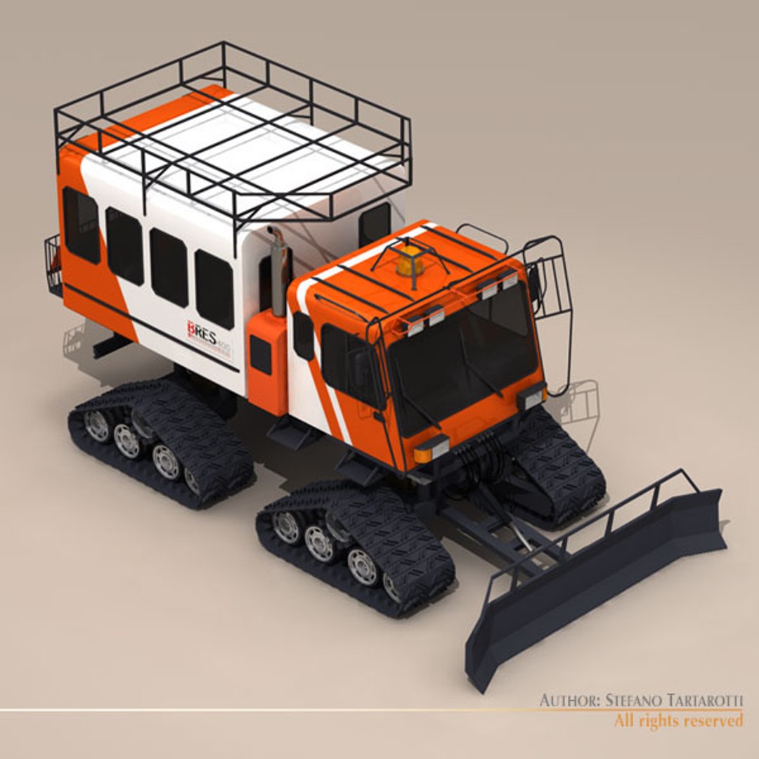 Bres400 Snowcat Passenger Snow 3d Model