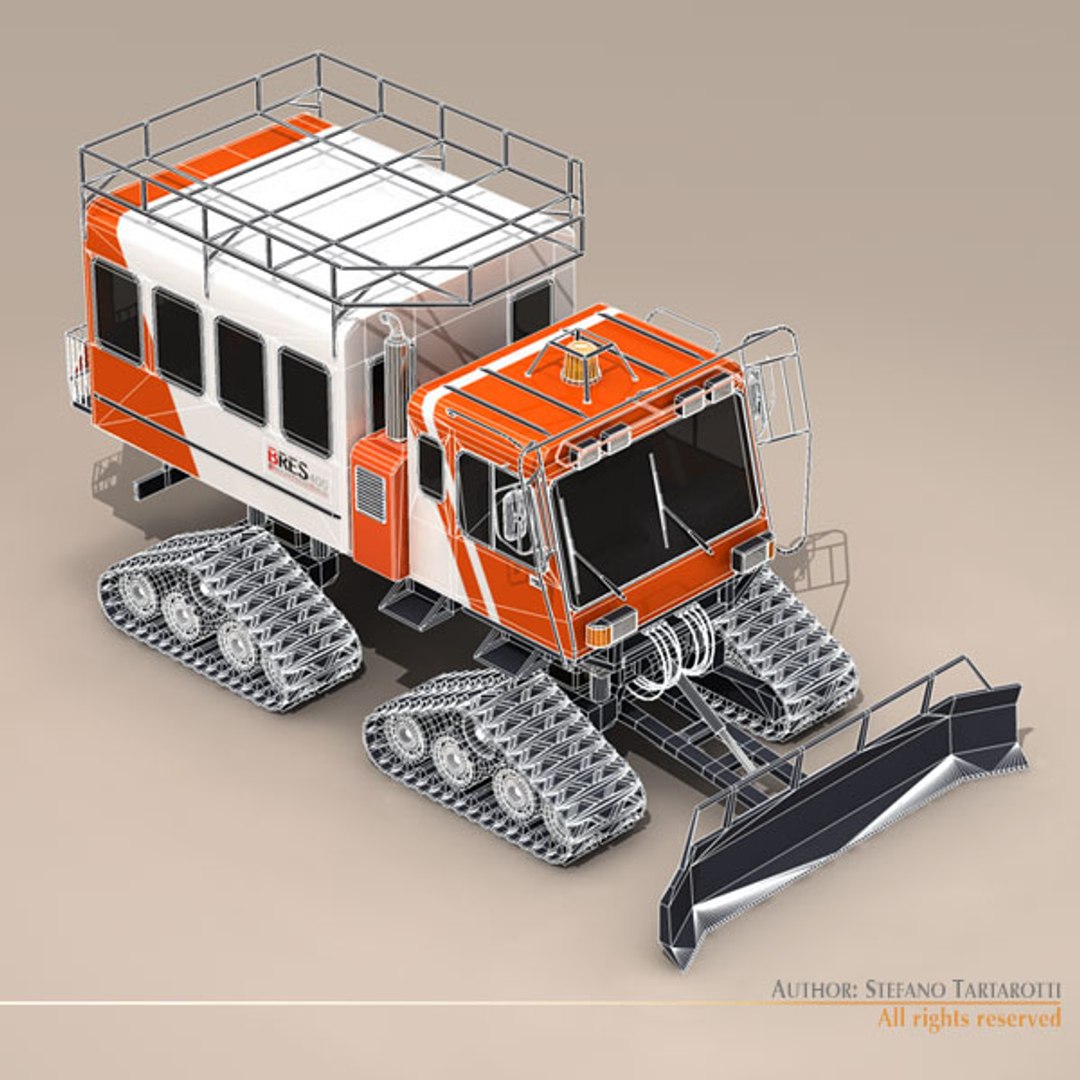 Bres400 Snowcat Passenger Snow 3d Model