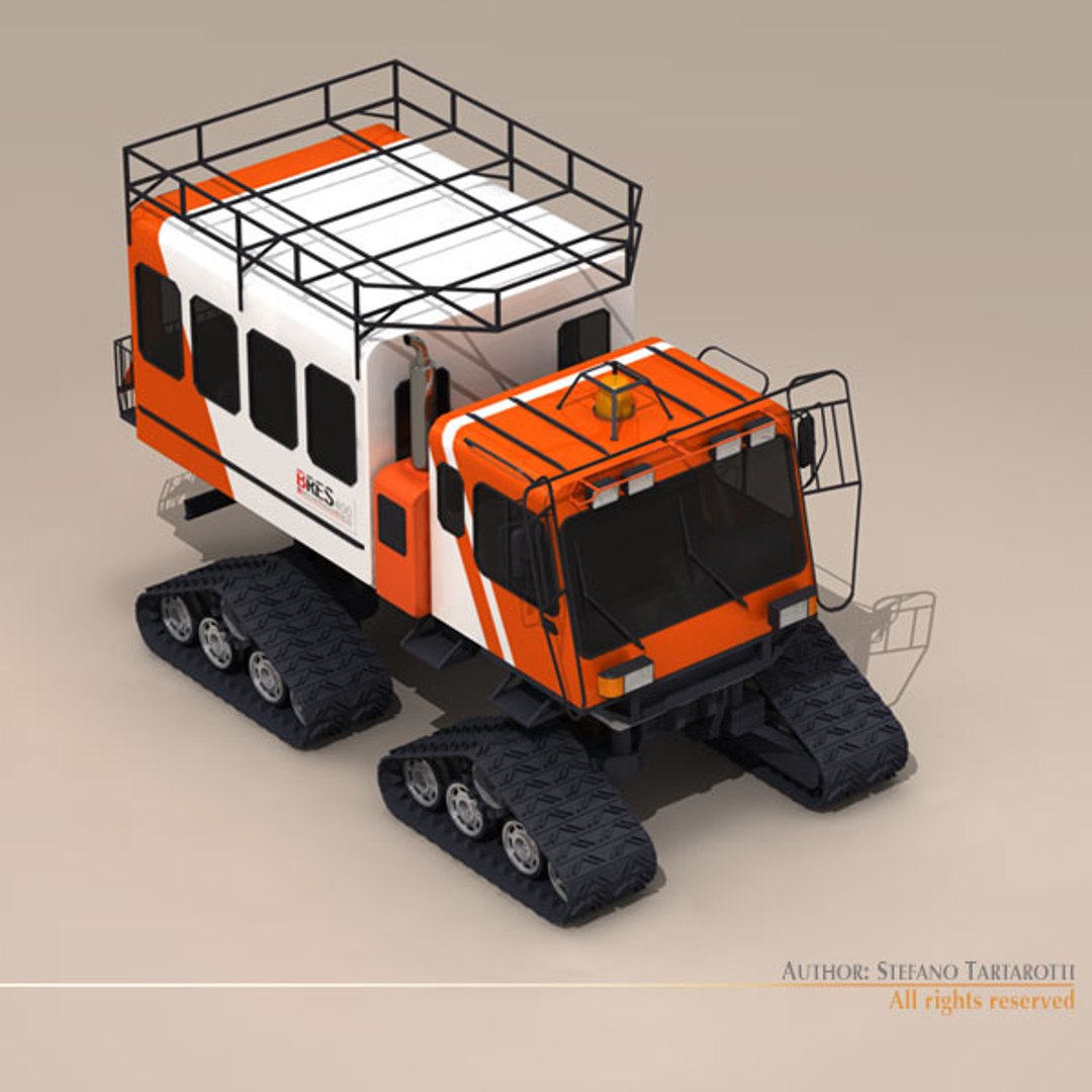 Bres400 Snowcat Passenger Snow 3d Model