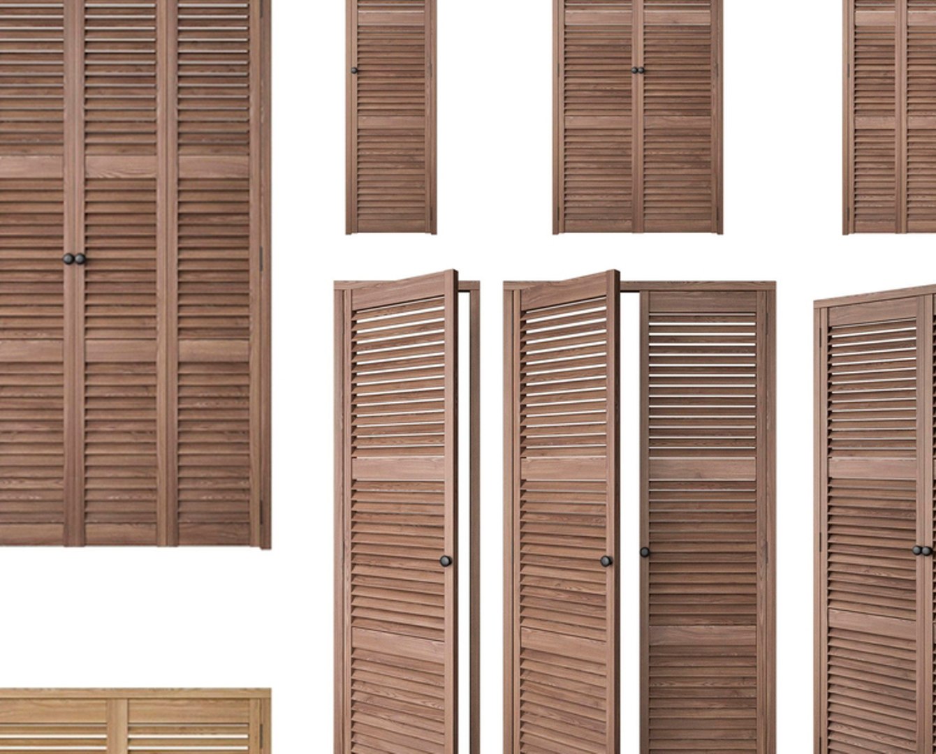 3D Modern Louver Sliding Door Model model - TurboSquid 2062267