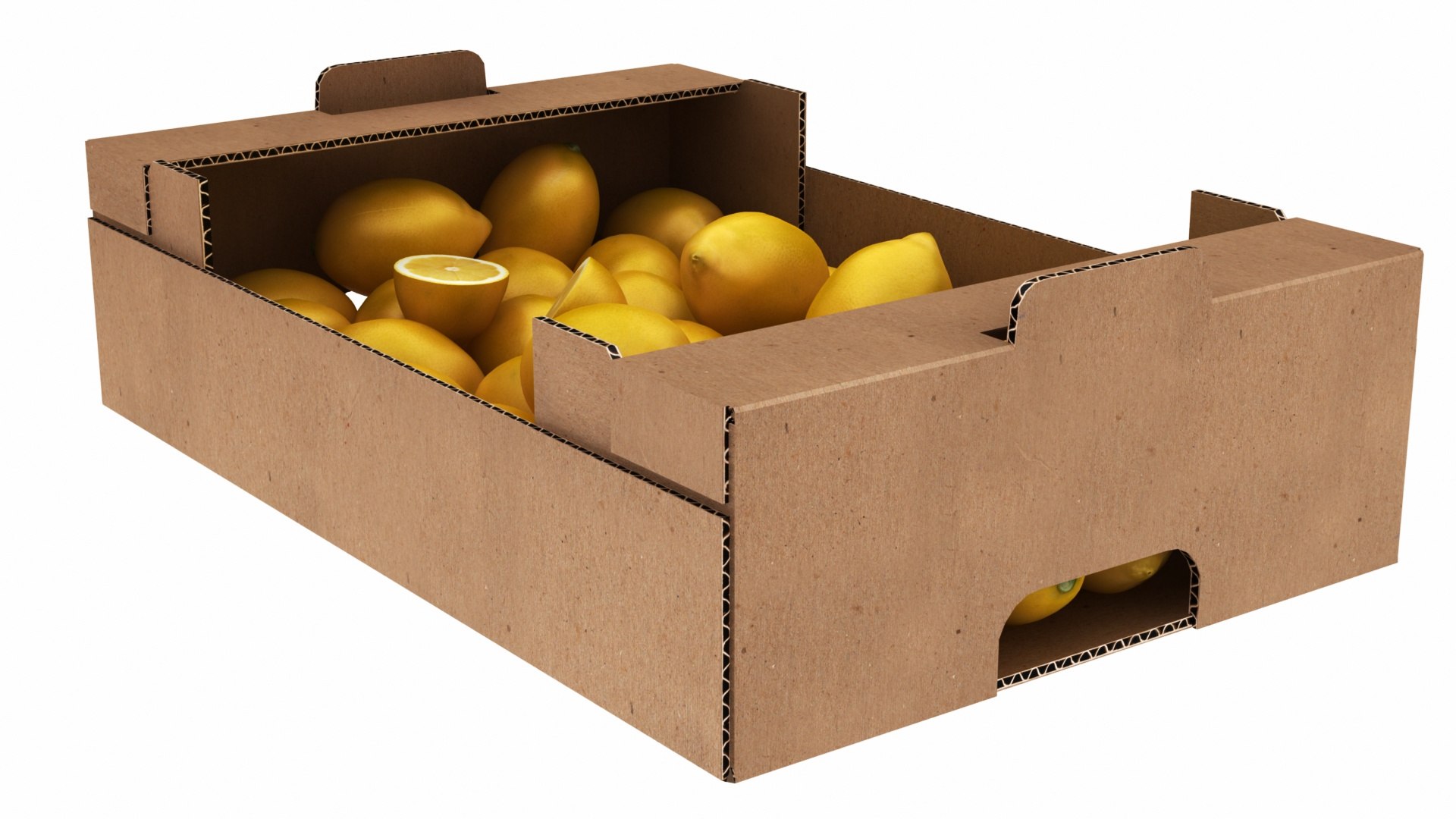 Cardboard Lemons Model - TurboSquid 1540390