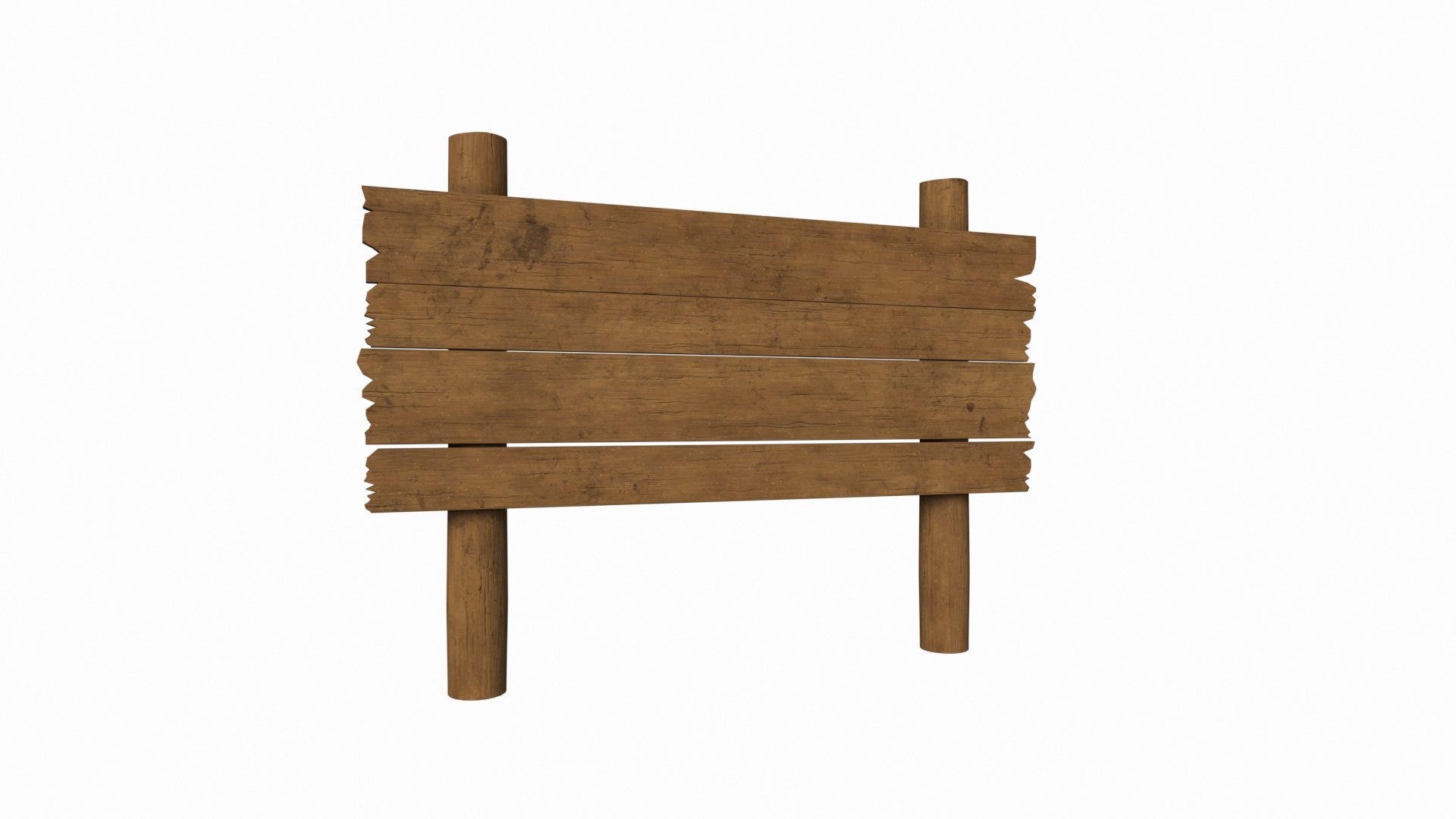 Wood Sign 3D Model - TurboSquid 1614654