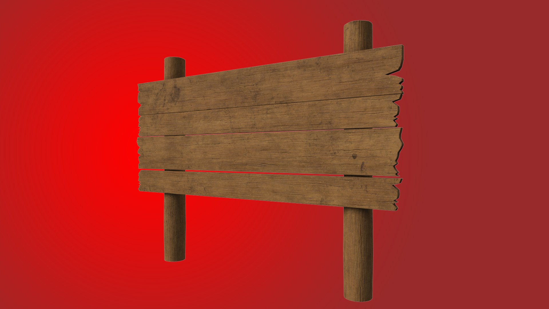 Wood Sign 3D Model - TurboSquid 1614654