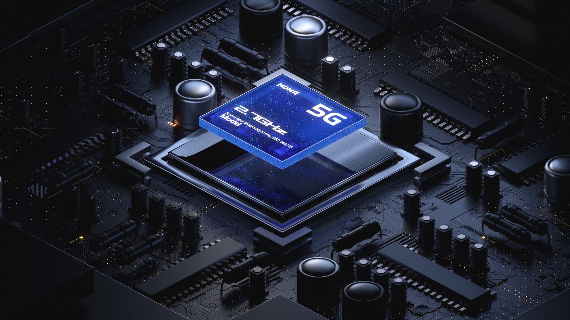 3D 5G Digital Technology Chip Model Cool Scene - TurboSquid 2326029