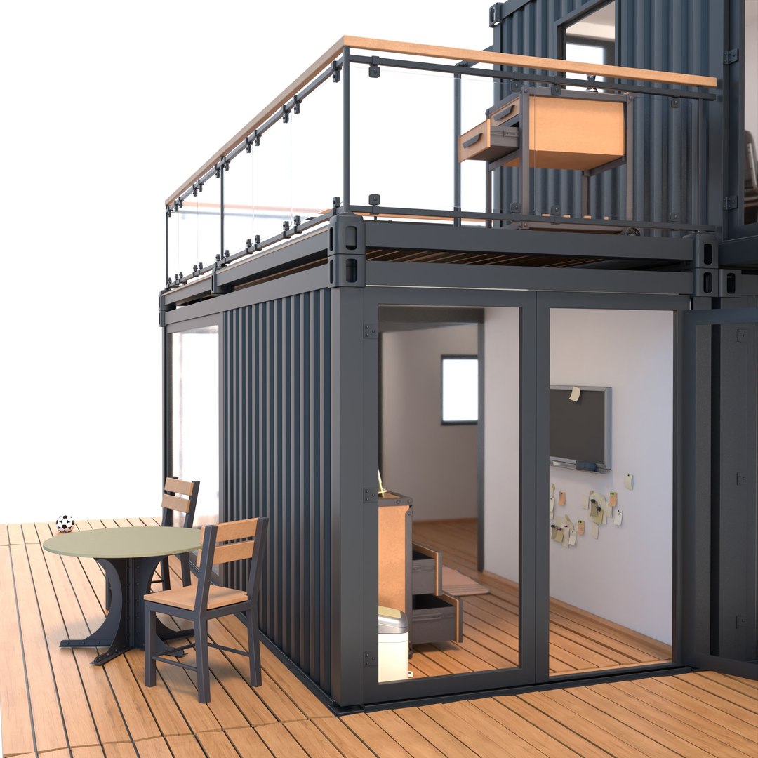 Container House 3D - TurboSquid 2174826