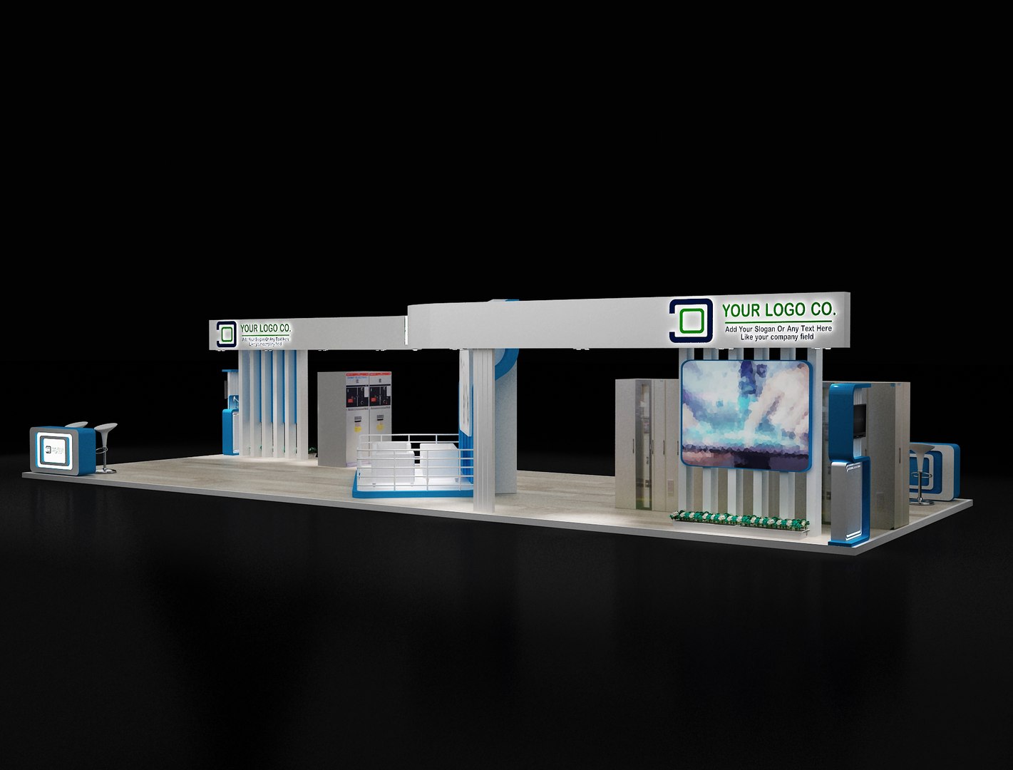 3D Model Booth Exhibition Stand A 618 - TurboSquid 1952113