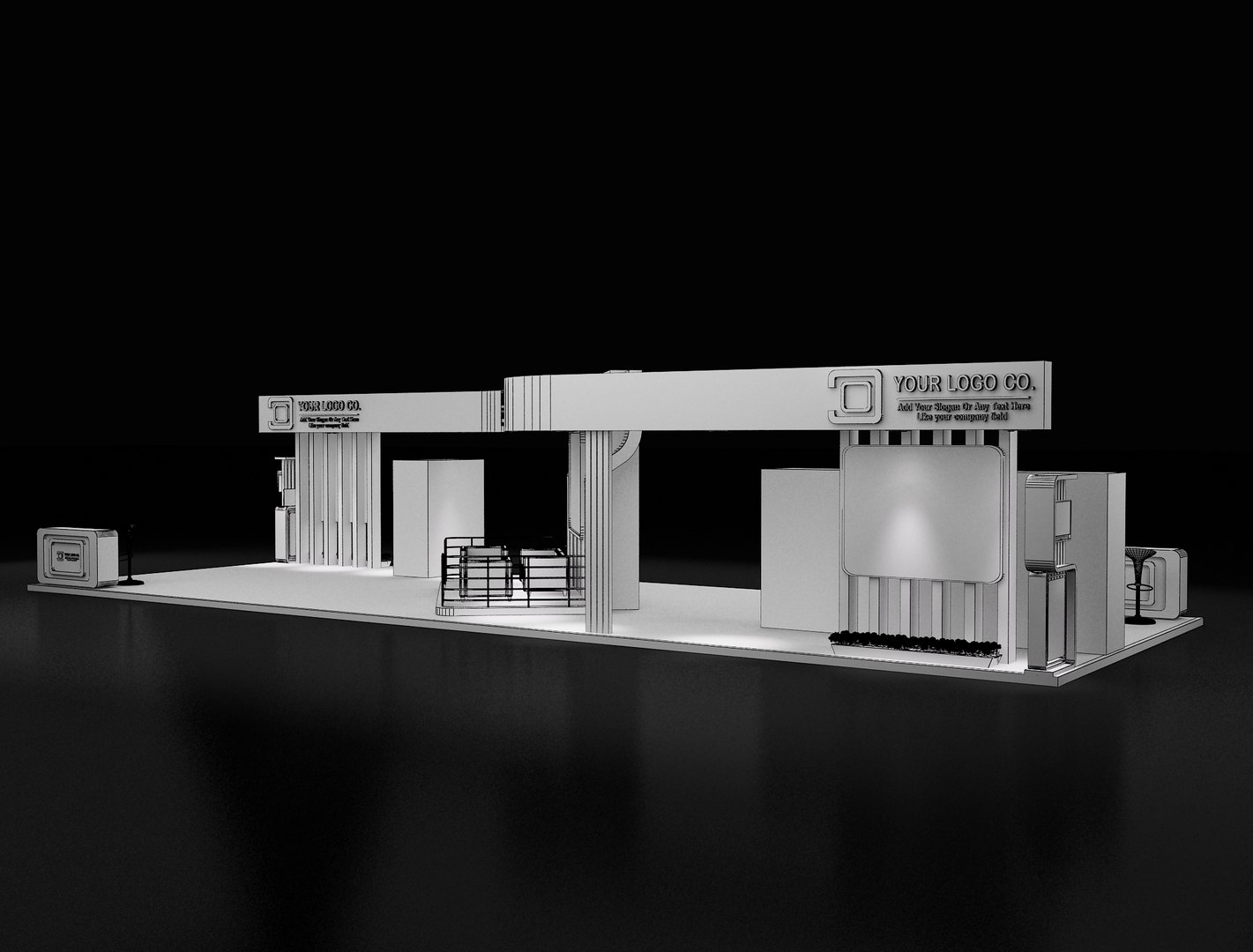 3D Model Booth Exhibition Stand A 618 - TurboSquid 1952113