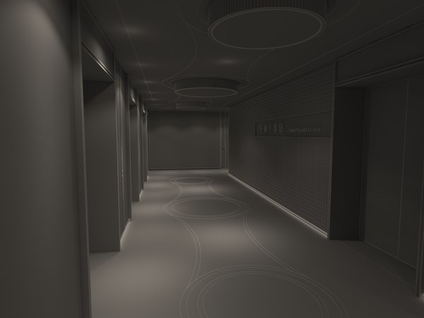 3D Hallway model - TurboSquid 2000290