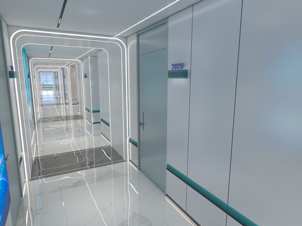 3D Hallway model - TurboSquid 2000290