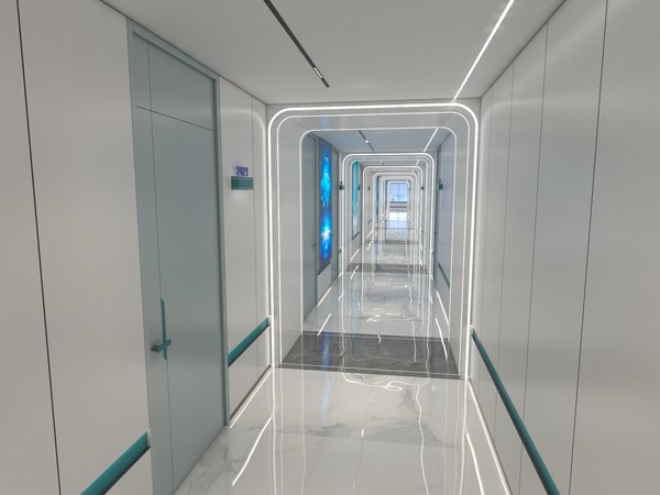 3D Hallway model - TurboSquid 2000290