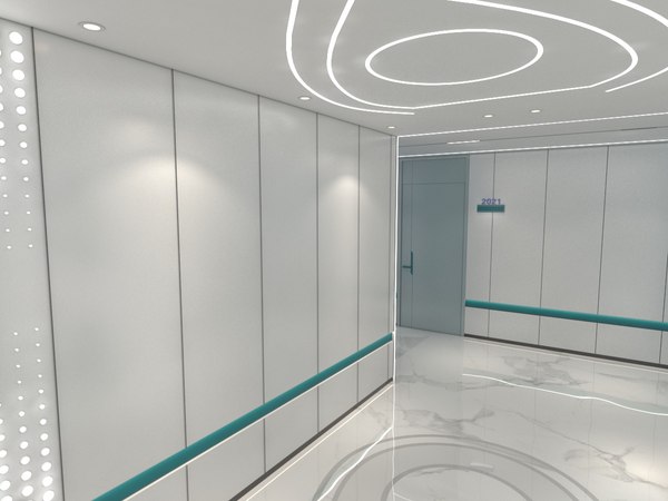 3D Hallway model - TurboSquid 2000290