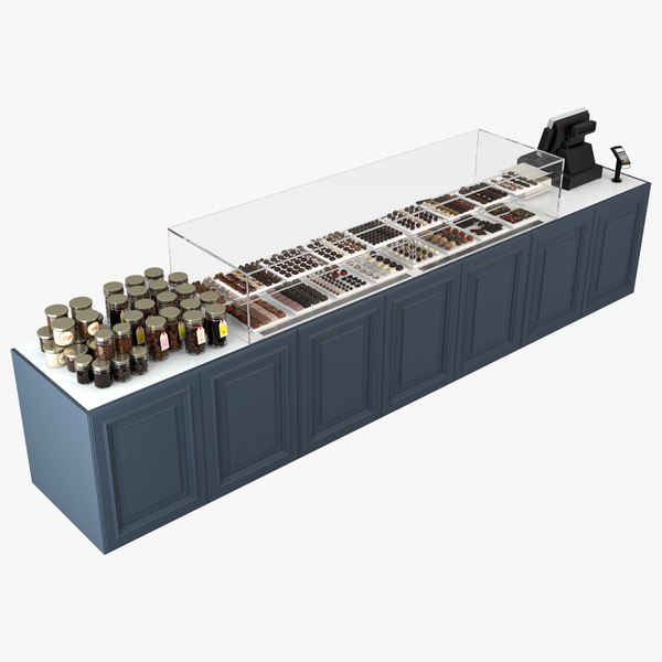 3d bakery case display model