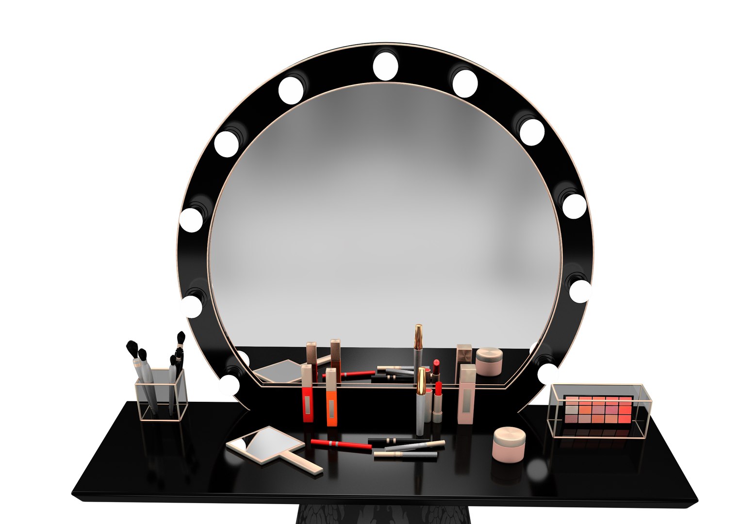 Elegant makeup mirror set 3D model - TurboSquid 1561526