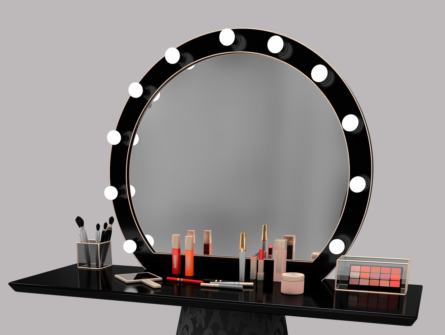 Elegant makeup mirror set 3D model - TurboSquid 1561526