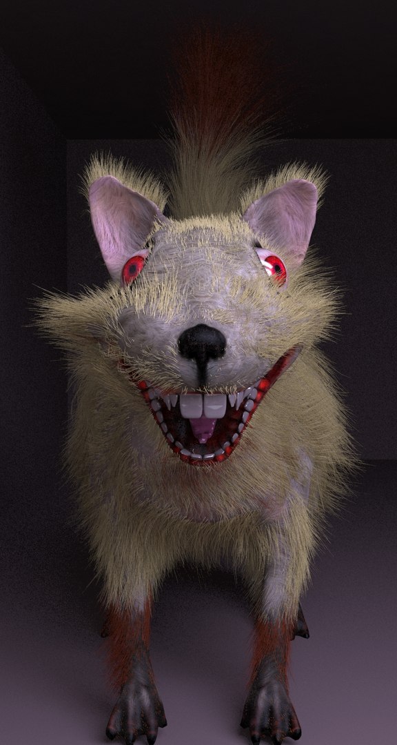 3D hungry squirrel ferret mutant - TurboSquid 1522940