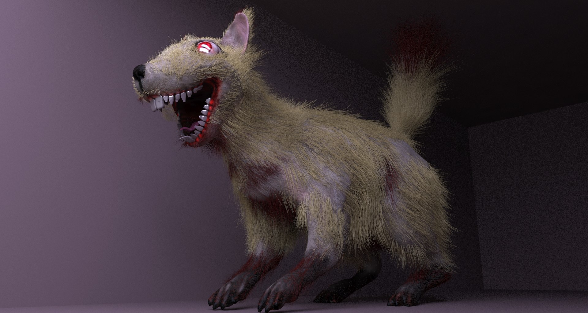 3D hungry squirrel ferret mutant - TurboSquid 1522940