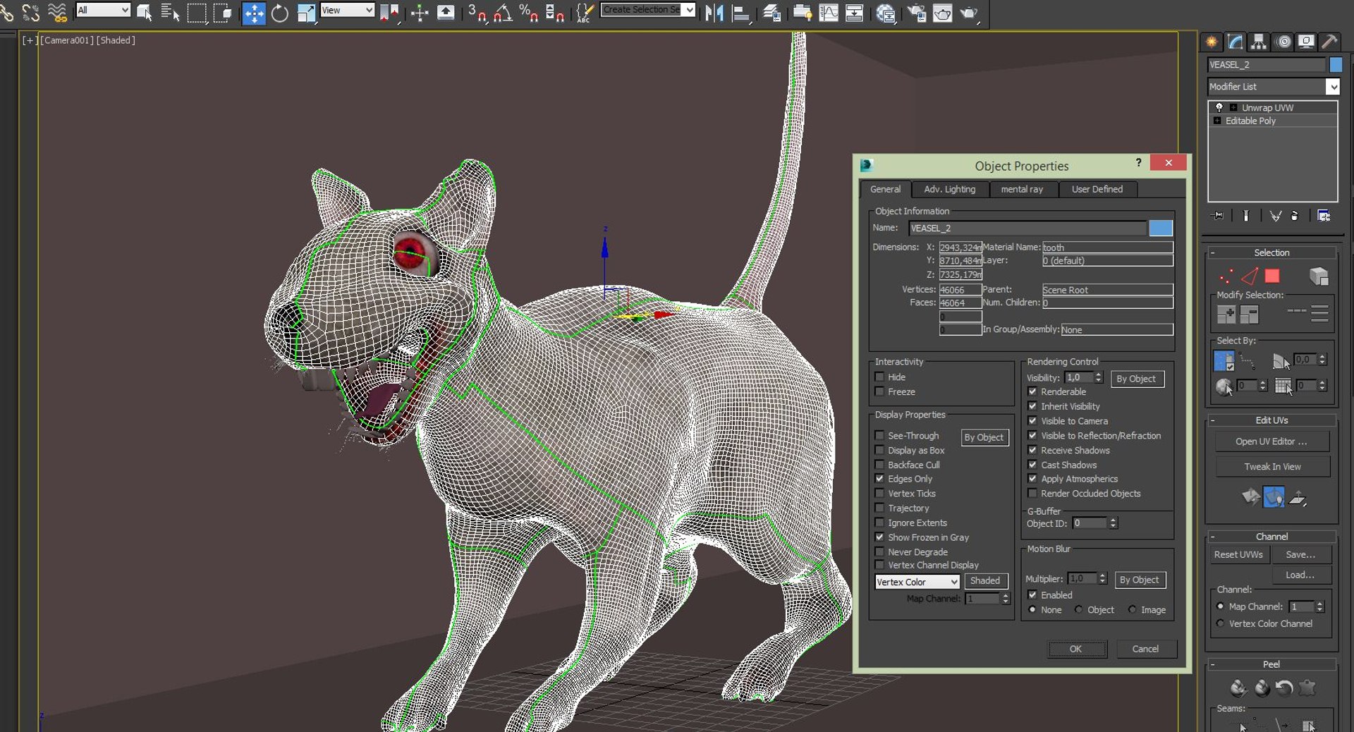 3D hungry squirrel ferret mutant - TurboSquid 1522940
