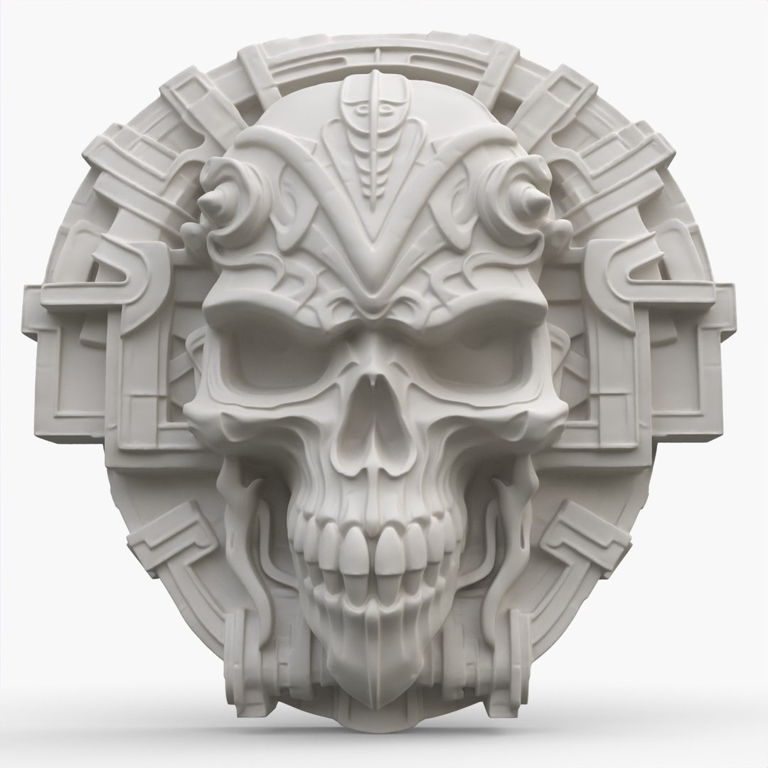 3D Techno Totem Skull 9 - TurboSquid 2205269