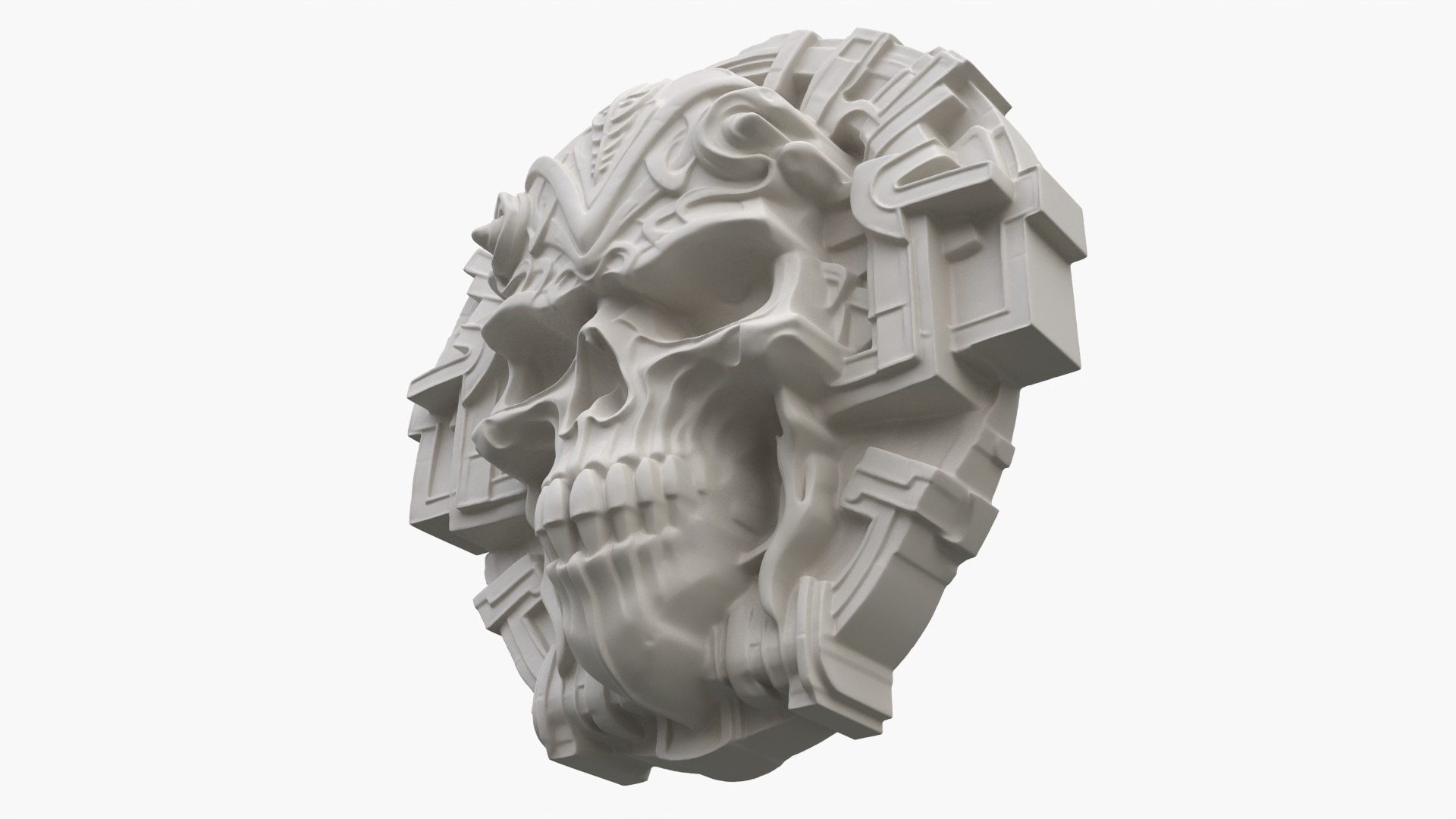 3D Techno Totem Skull 9 - TurboSquid 2205269