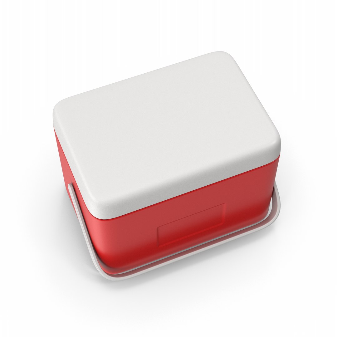 Red Plastic Ice Cooler Box 3D - TurboSquid 1967463