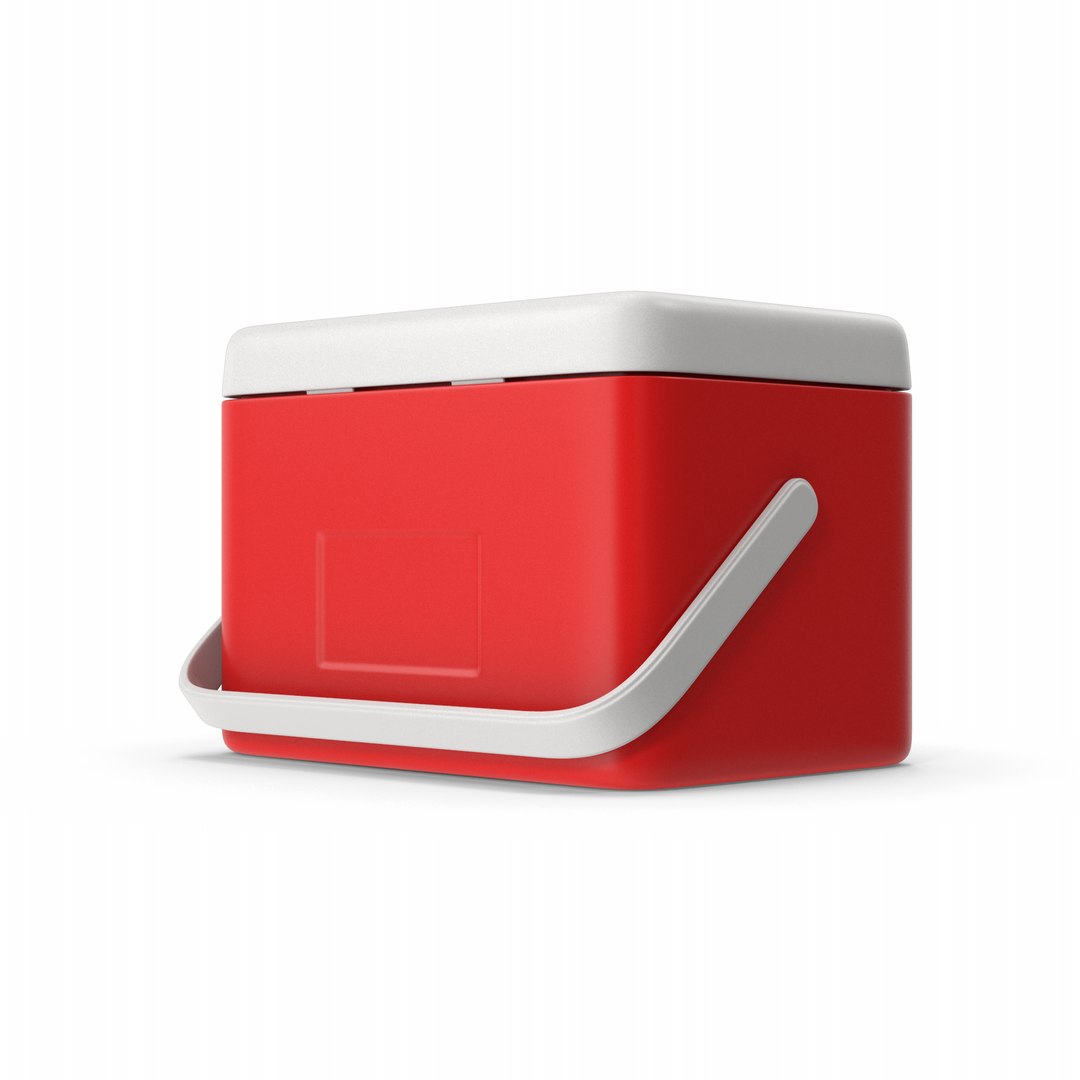 Red Plastic Ice Cooler Box 3D - TurboSquid 1967463