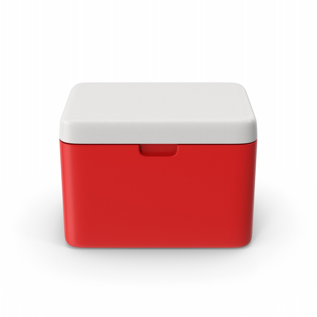 Red Plastic Ice Cooler Box 3D - TurboSquid 1967463
