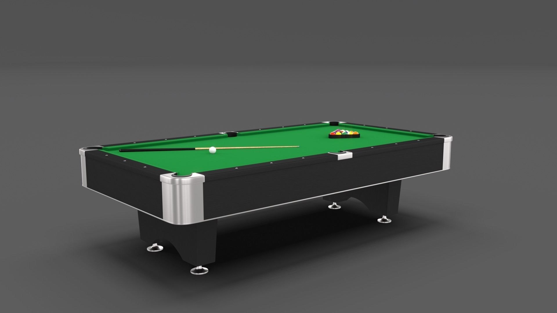 3D Model 8 Ball Pool Table - TurboSquid 1237477