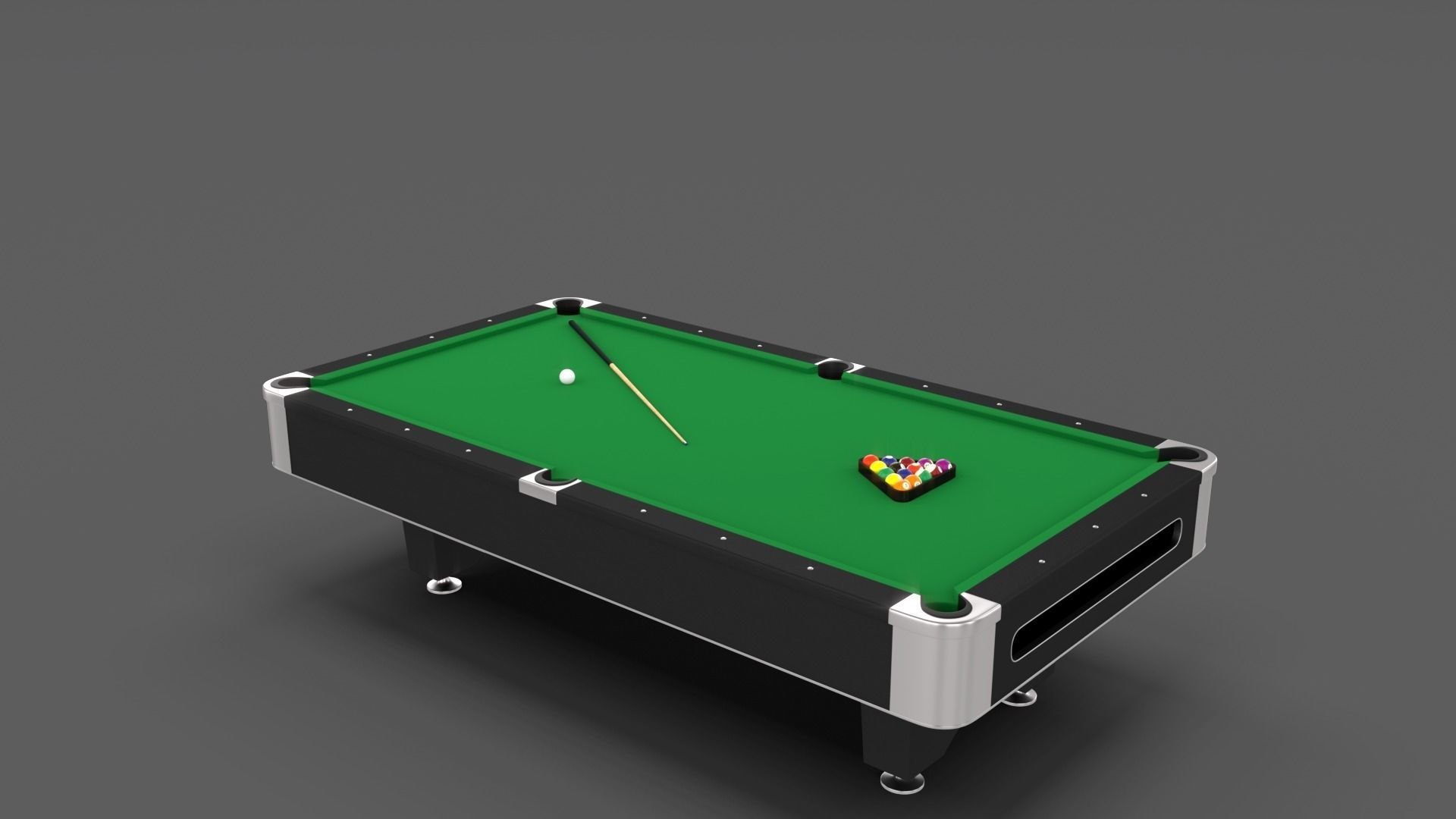 3D Model 8 Ball Pool Table - TurboSquid 1237477